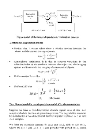 Digital Image Processing - Image Restoration | PDF