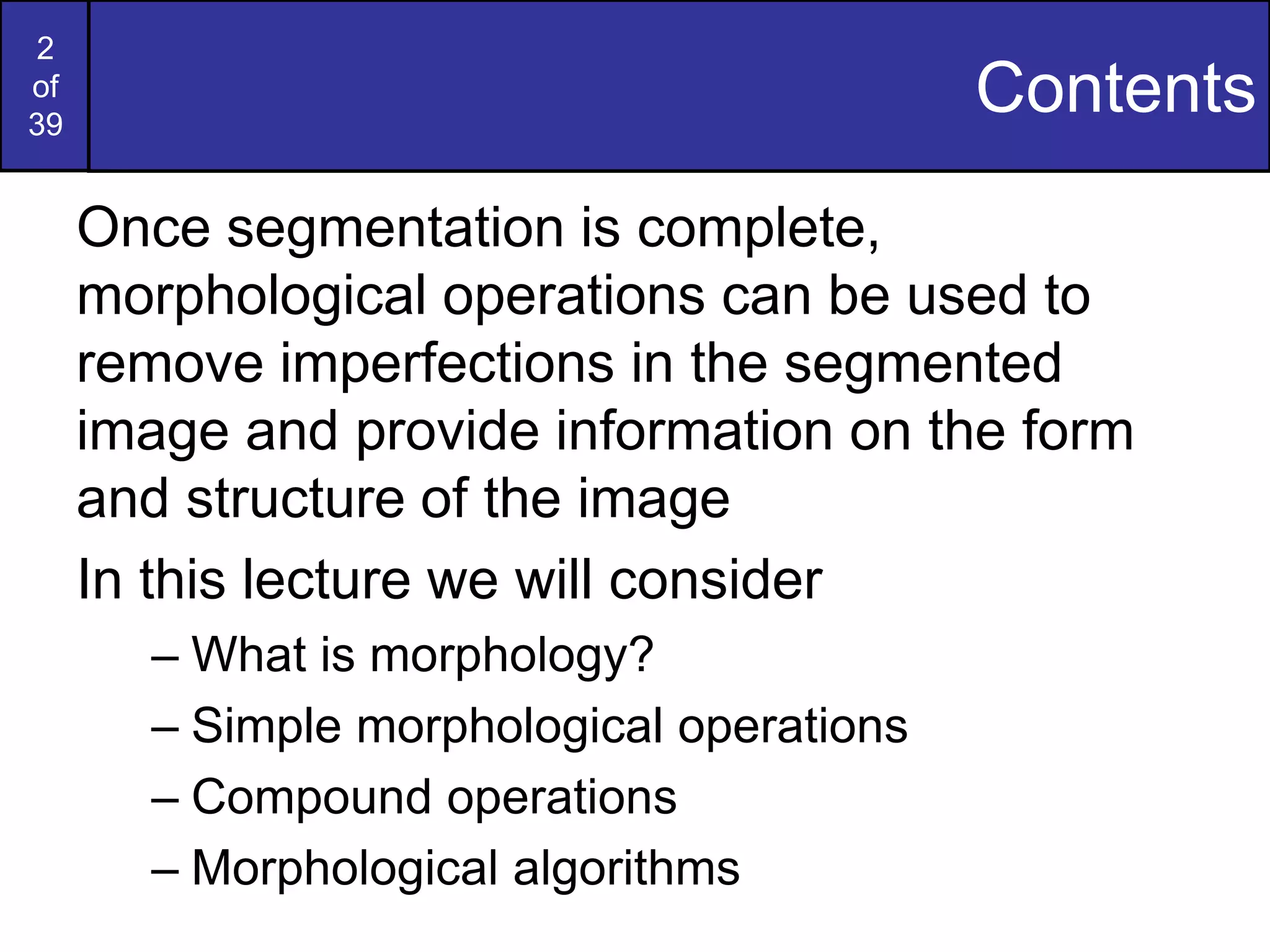 DigitalImageProcessing 9-Morphology.ppt