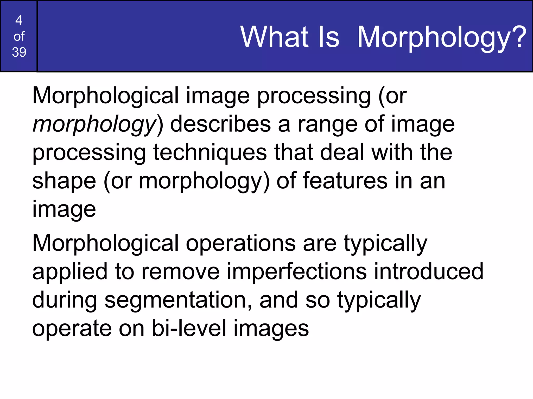 DigitalImageProcessing 9-Morphology.ppt