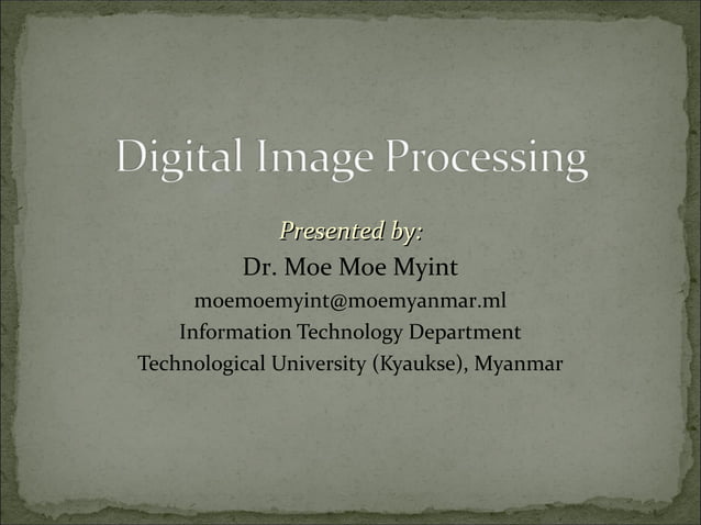 Digital image processing lab 1 | PPT | Programming Languages | Computing