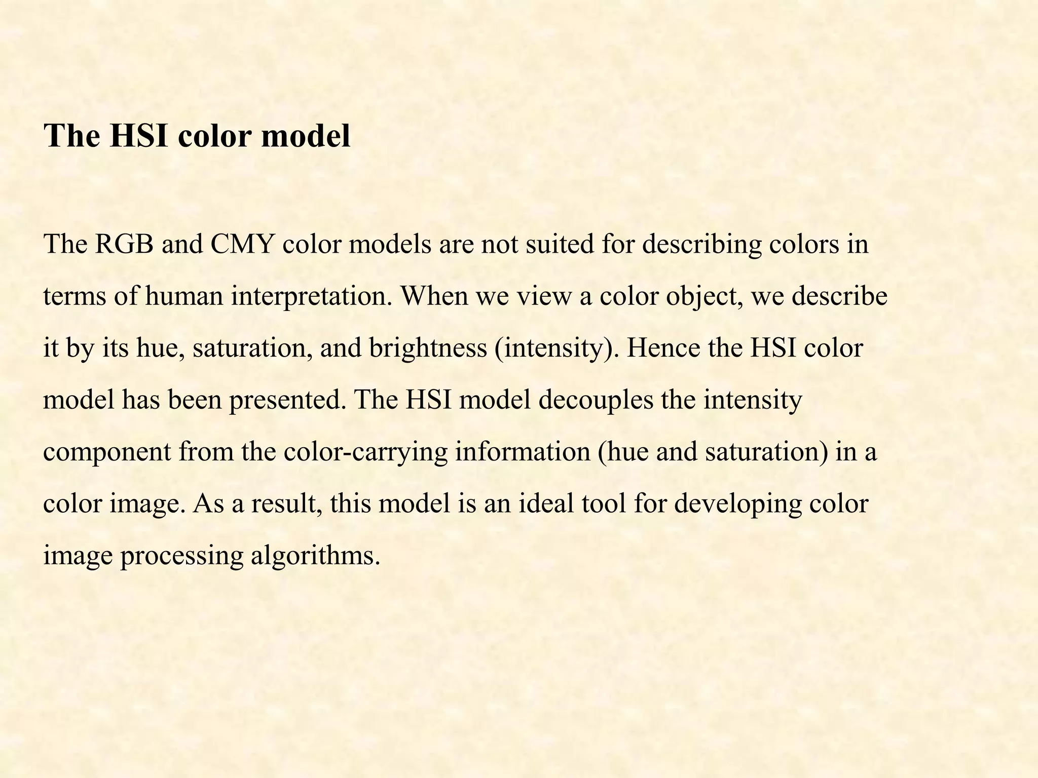 Color image processing ppt | PPTX