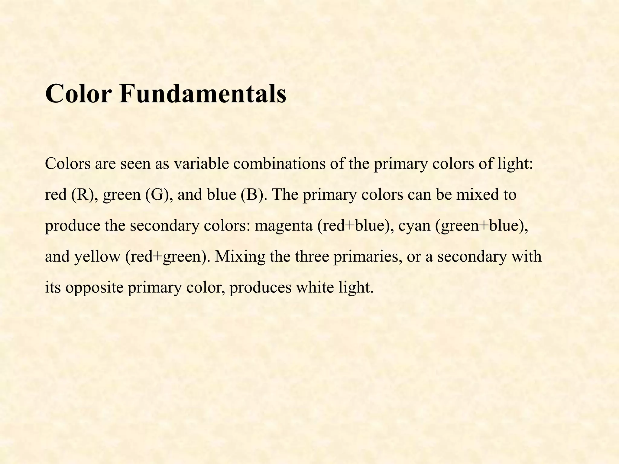 Color image processing ppt | PPTX