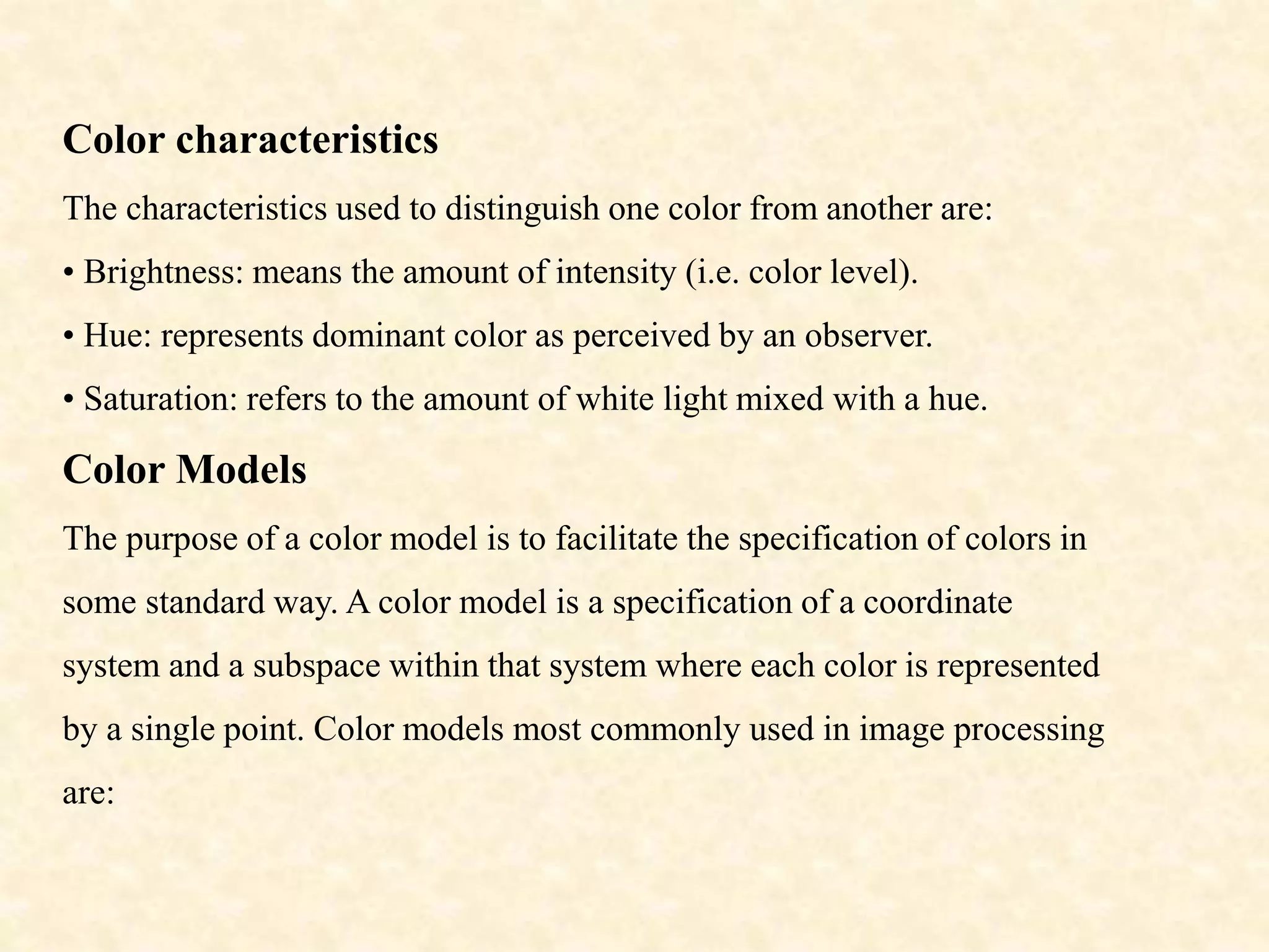 Color image processing ppt | PPTX