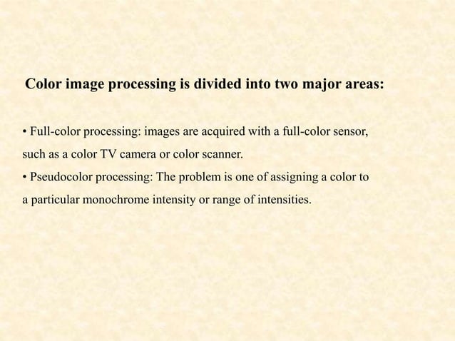 Color image processing ppt | PPT