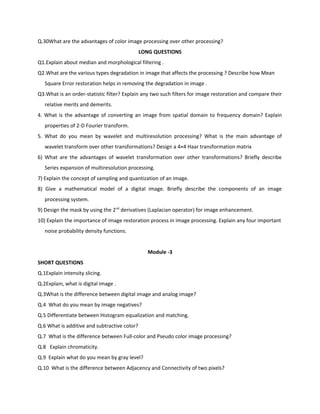 Digital image processing questions | DOC