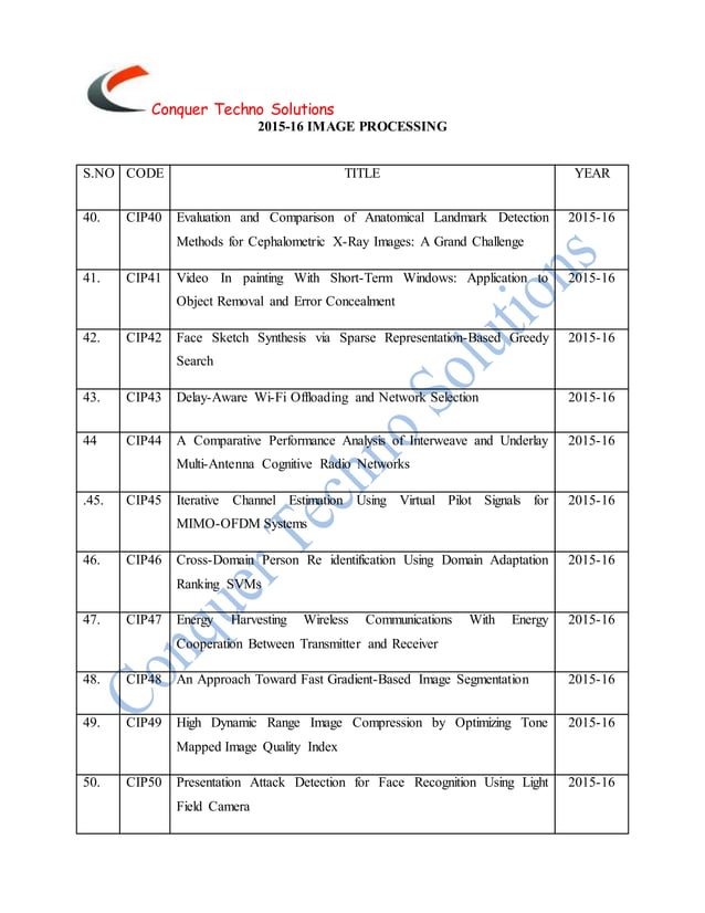 Digital image processing titles 2016 2017 | DOCX | Photo Editing ...