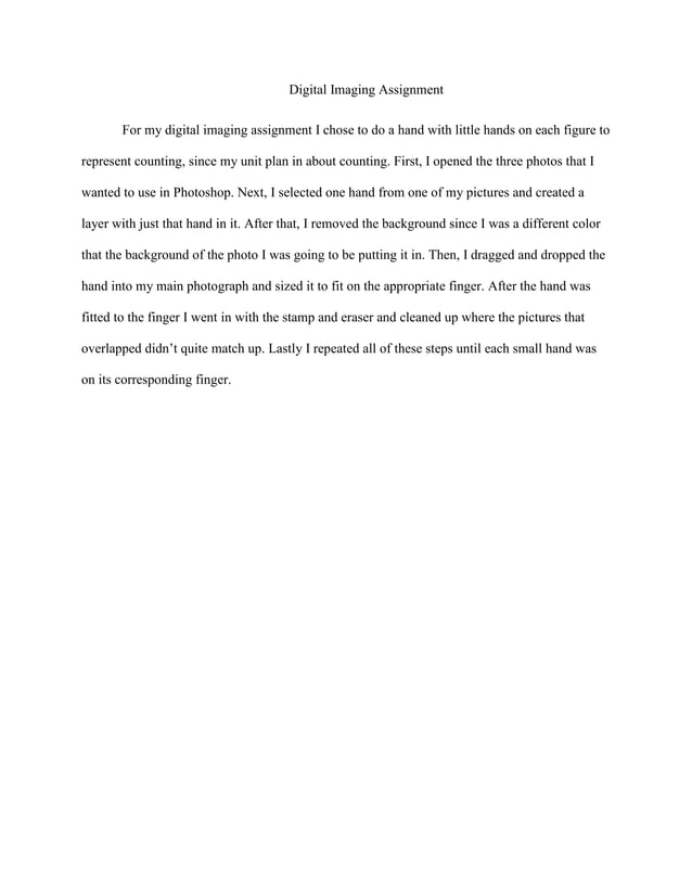 Digital imaging assignment | DOCX