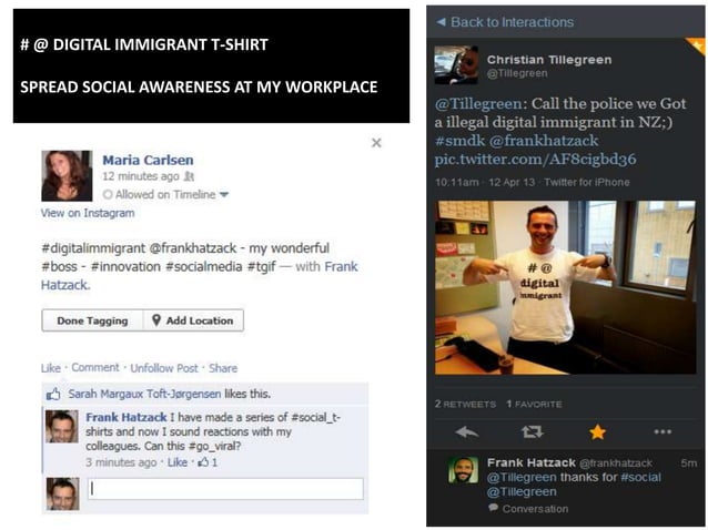 Digital immigrant t shirt - spreading social awareness at my workplace ...