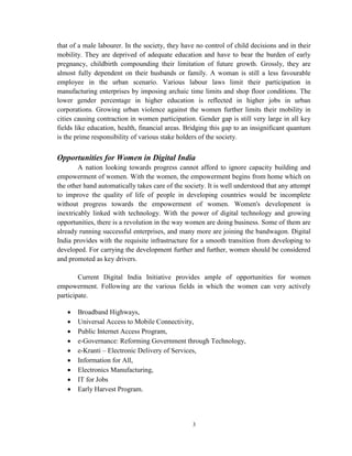 Digital india and women empowerment | PDF