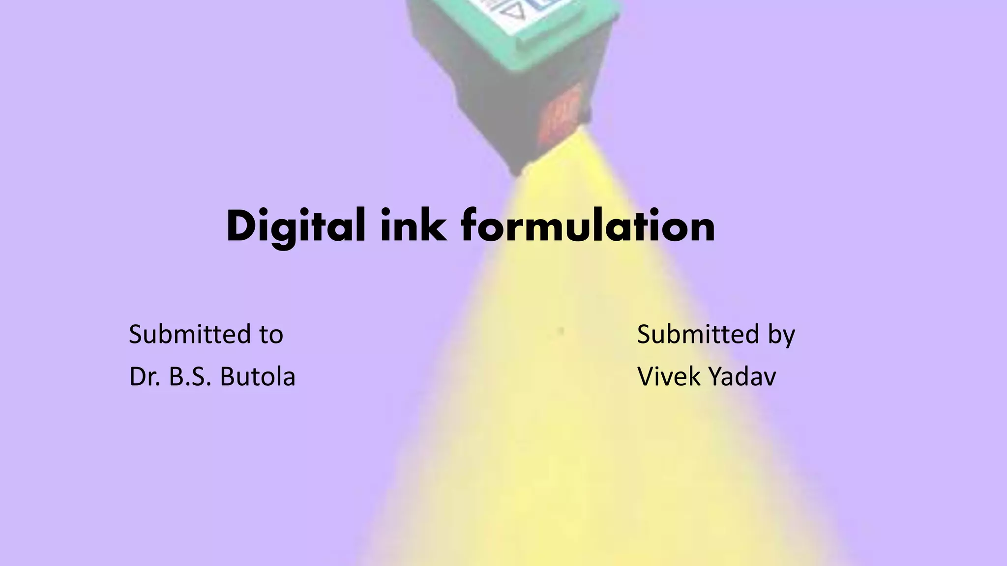 Digital ink formulations for the fabric printing (future of the textile ...