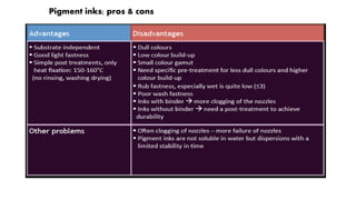 Digital ink formulations for the fabric printing (future of the textile processing) | PPTX