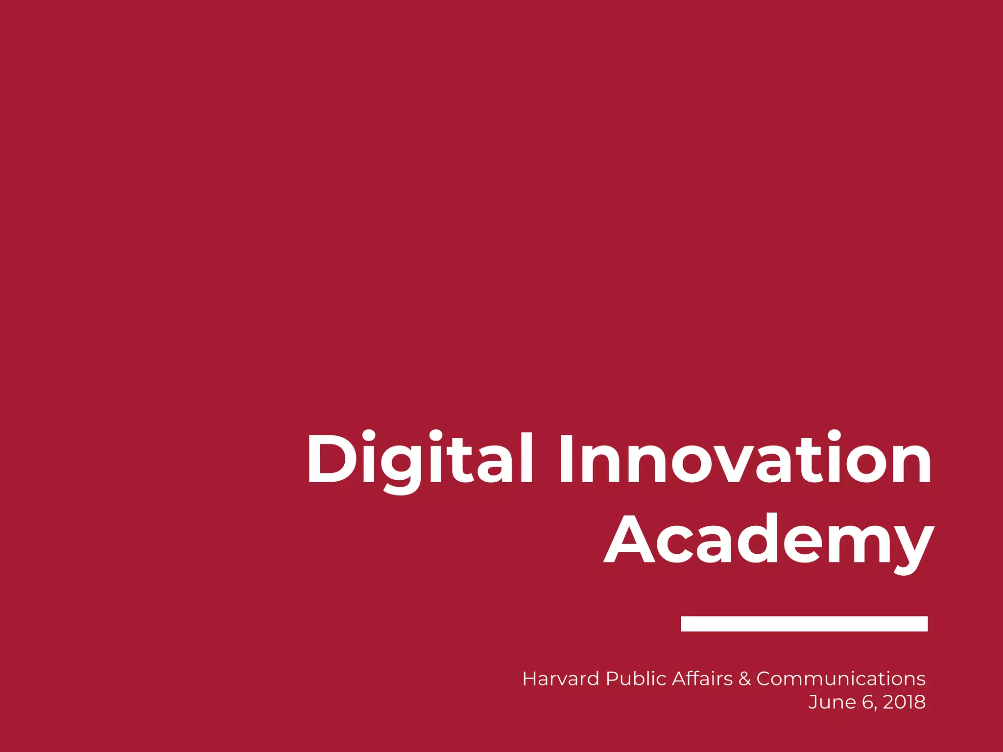 Digital Innovation Academy Presentation Slides | PPT