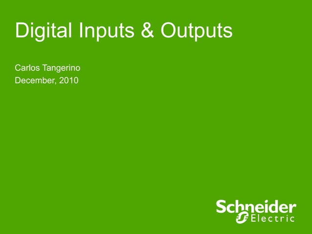 Digital inputs & outputs | PPT | Operating Systems | Computer Software and Applications