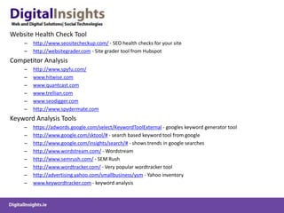 IBAT-DigitalMarketingTools&Resources | PPTX