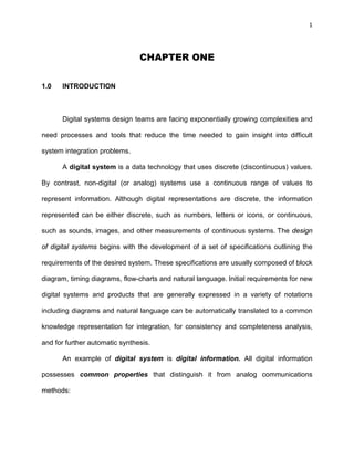 CONSEQUENCES OF INTEGRATION IN DIGITAL SYSTEM DESIGNS | PDF