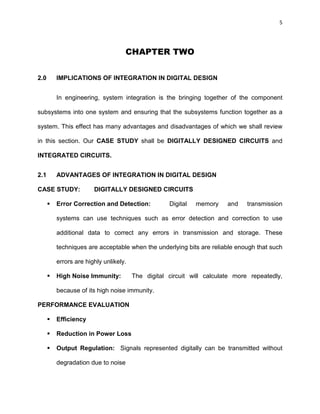 CONSEQUENCES OF INTEGRATION IN DIGITAL SYSTEM DESIGNS | PDF