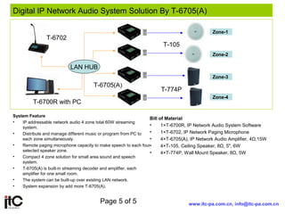 Digital ip network audio system brochure | PPT