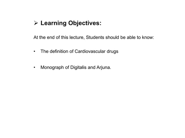 Cardiovascular Diseases ( Digitalis ) | PPTX | Heart and Cardiovascular Diseases | Diseases and ...