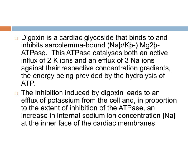 Digoxin and its Toxicity | PPTX | Heart and Cardiovascular Diseases ...