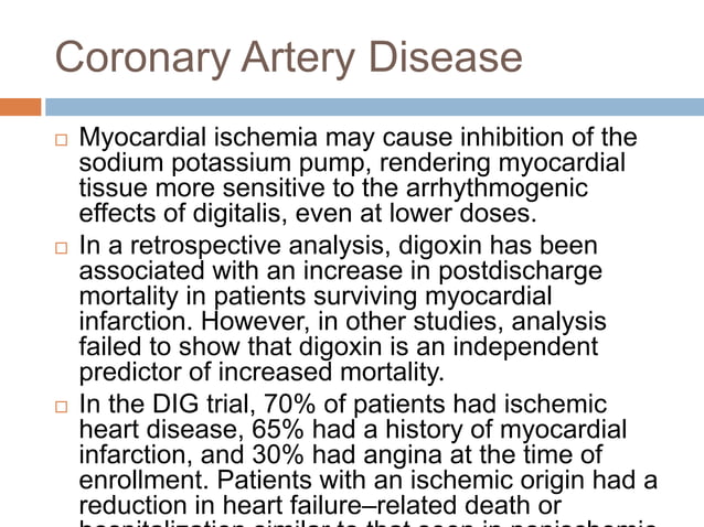 Digoxin and its Toxicity | PPTX | Heart and Cardiovascular Diseases ...