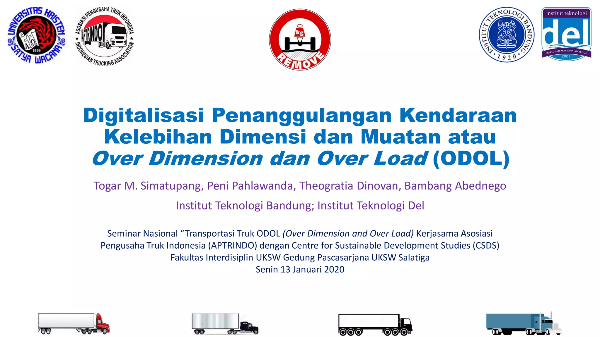 Digitalisasi penanggulangan ODOL (Over Dimension Over Load) | PDF