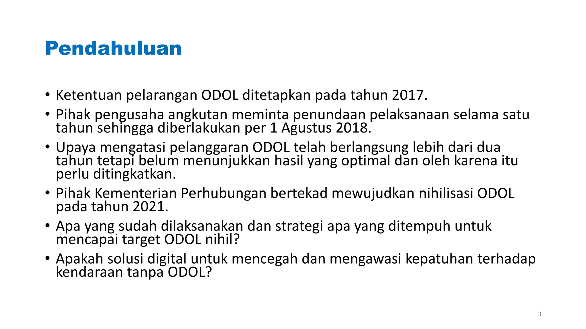 Digitalisasi penanggulangan ODOL (Over Dimension Over Load) | PDF