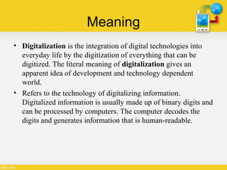 Digitalisation nishmitha | PPT | Internet | Computing