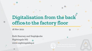 Digitalisation from the back office to the factory floor | PPT