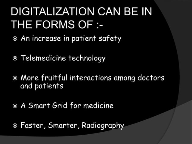 Digitalisation in health industry | PPTX | Healthcare Industry | Industries