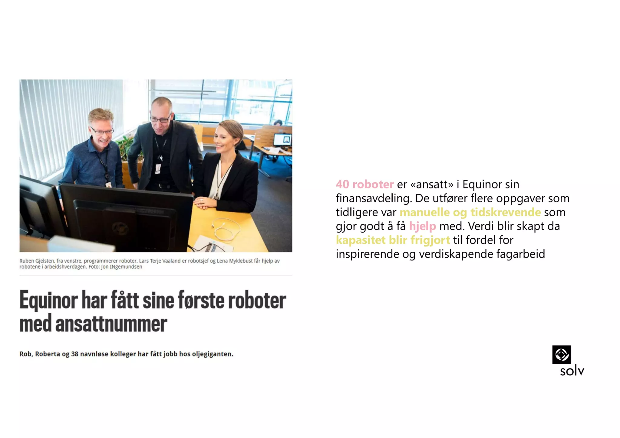 Digitalization and improvements with robot technology (RPA) | PPT