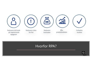 Digitalization and improvements with robot technology (RPA) | PPT