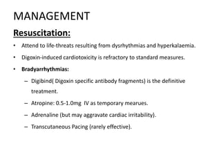 DIGITALIS GLYCOSIDE TOXICITY ED management | PPTX | Heart and ...