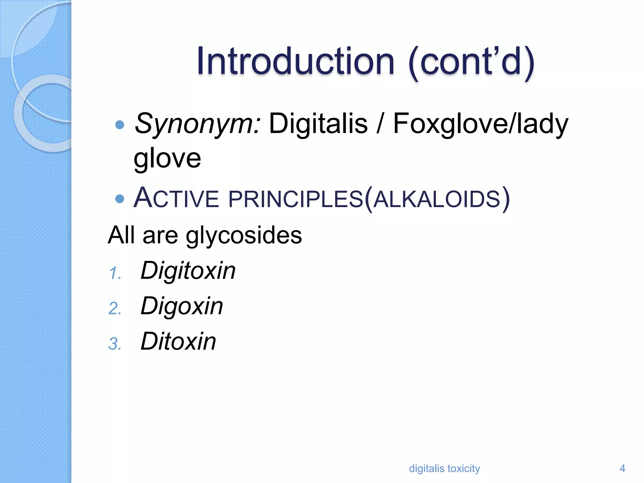 Digitalis Purpurea toxicity (cardiac poison) | PPTX