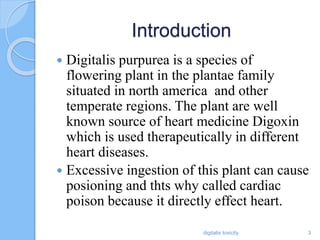 Digitalis Purpurea toxicity (cardiac poison) | PPTX