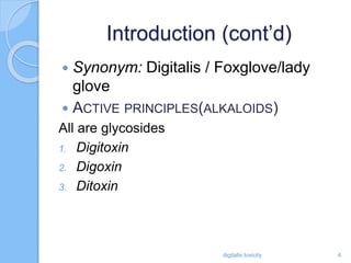 Digitalis Purpurea toxicity (cardiac poison) | PPTX