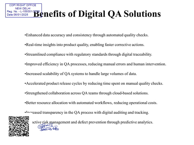 DIGITALIZATION IN QUALITY ASSURANCE.PPT. | PDF