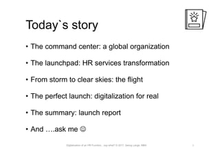 Digitalization of an HR Function by Georg Lange | PPT