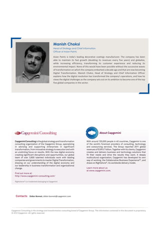An interview with Manish Choksi Head of Strategy and Chief Information ...
