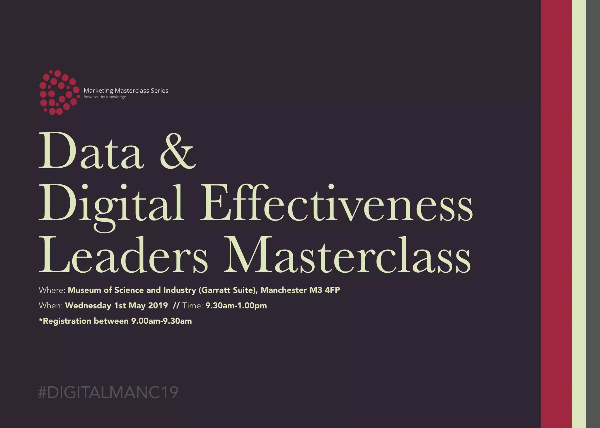 Data & Digital Effectiveness Leaders Masterclass - Manchester 2019 | PPT