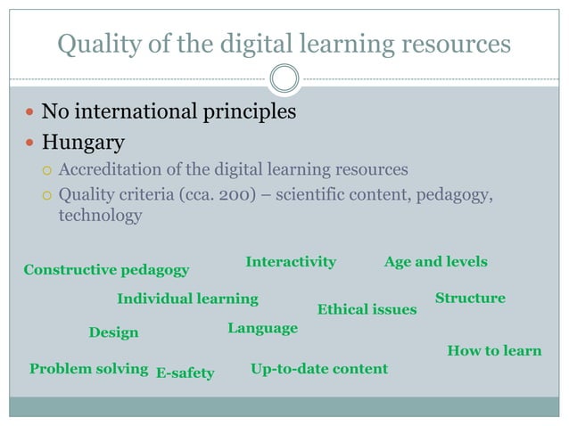 Digital learning resources – design and quality | PPTX | Technology ...