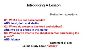 Digital lesson plan topic money simulation with ict | PPTX