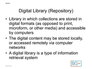 Digital libraries, K. Stefanov | PPT