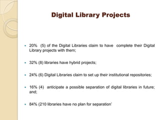 Digital libraries in india an analytical study by dr. amjad ali | PPTX