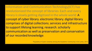 Digital libraries with ict and innovation | PPT
