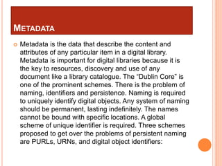 Digital libraries | PPT
