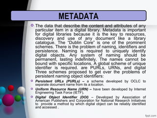 Digital Libray | PPT | Databases | Computer Software and Applications