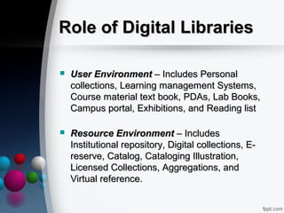 Digital Libray | PPT | Databases | Computer Software and Applications