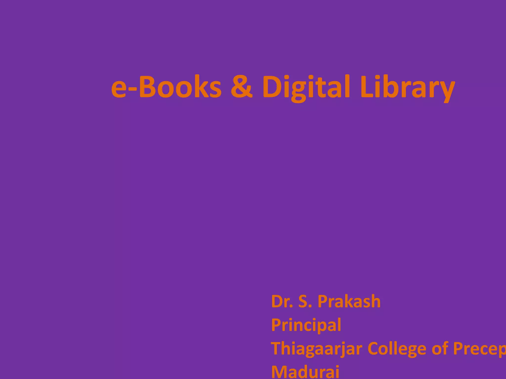 Digital library and e book | PPT
