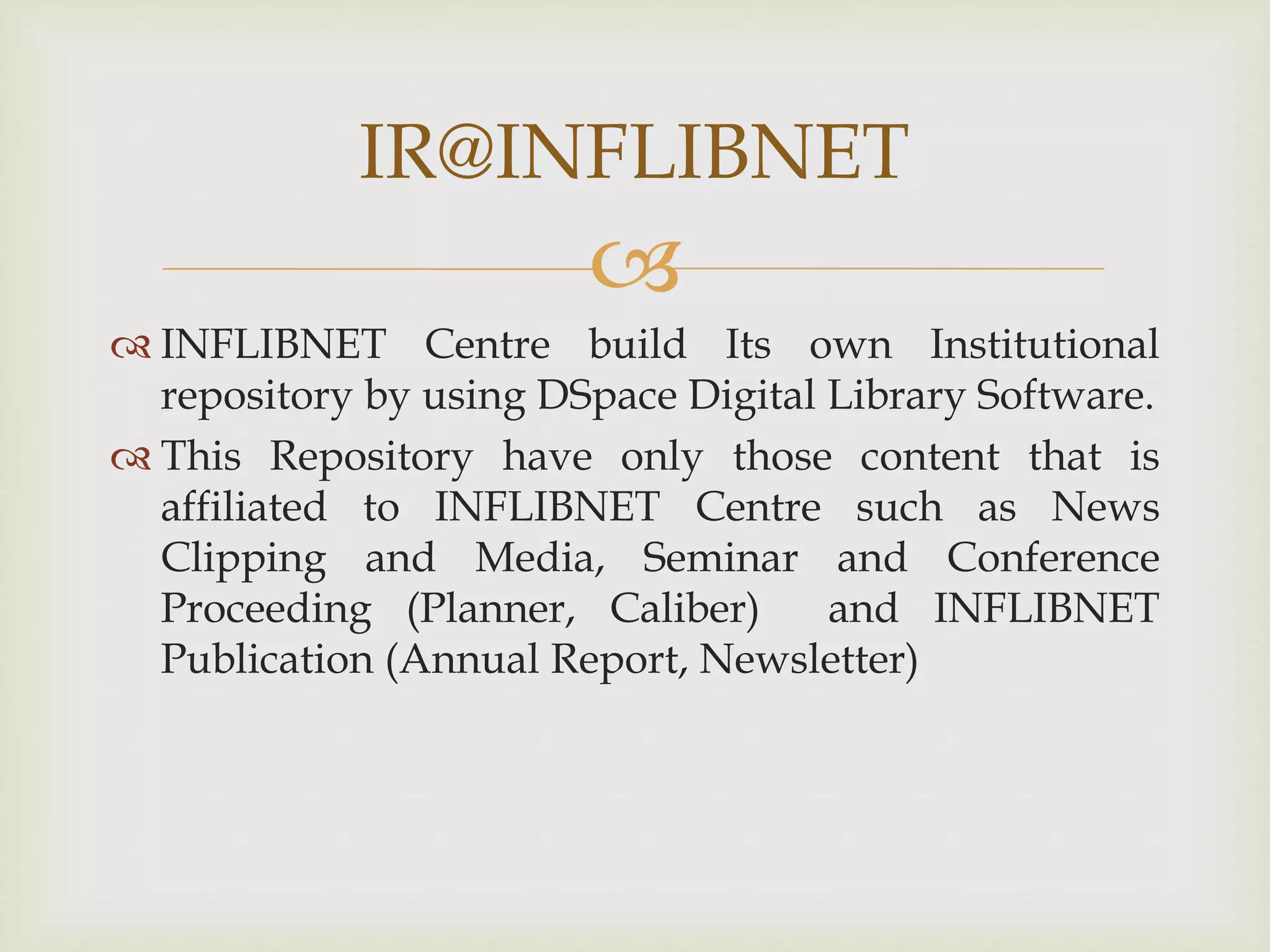 Digital library initiative at inflibnet | PPTX