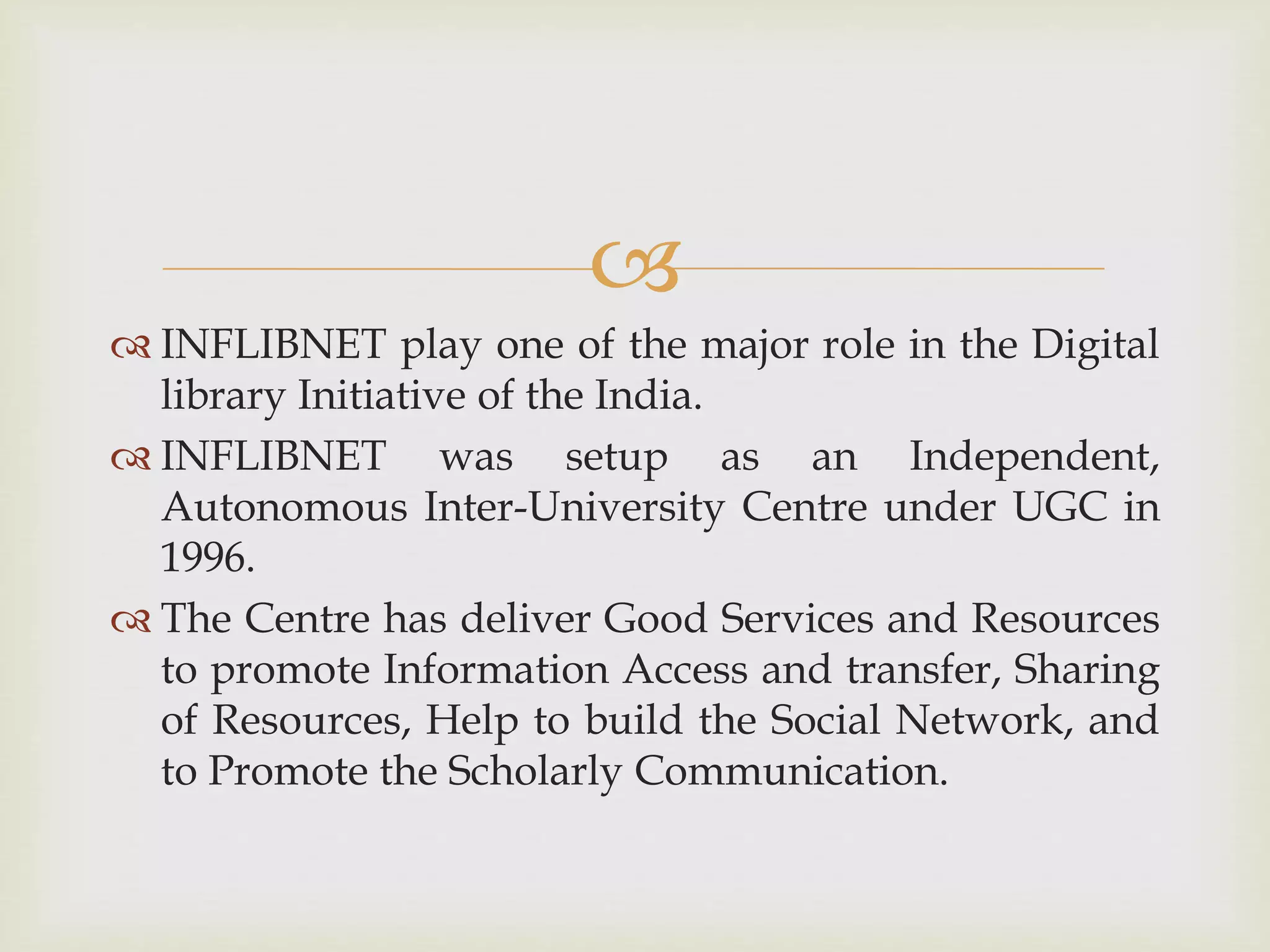 Digital library initiative at inflibnet | PPTX